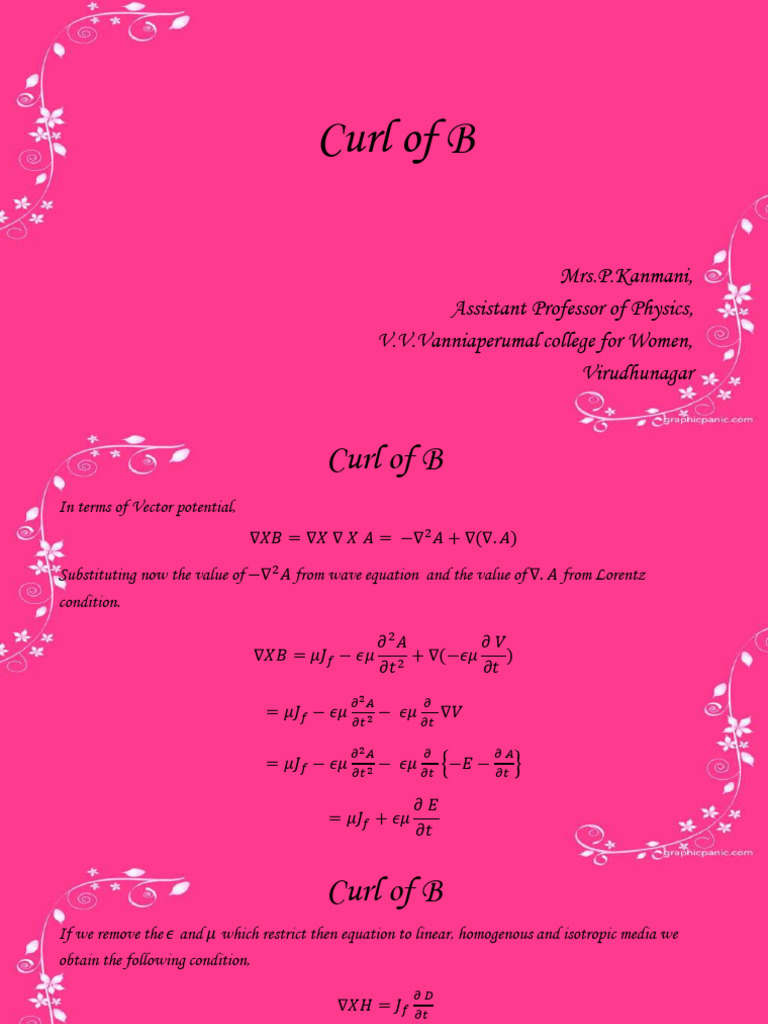 Curl of B | PDF