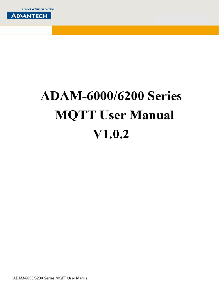 EVT Function Test Report - ADAM 6000 - 6200 - MQTT User Manual - V1.0.2 ...