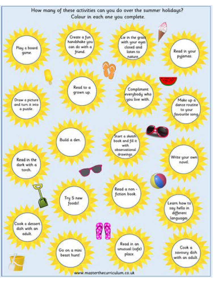 Summer Worksheet | PDF