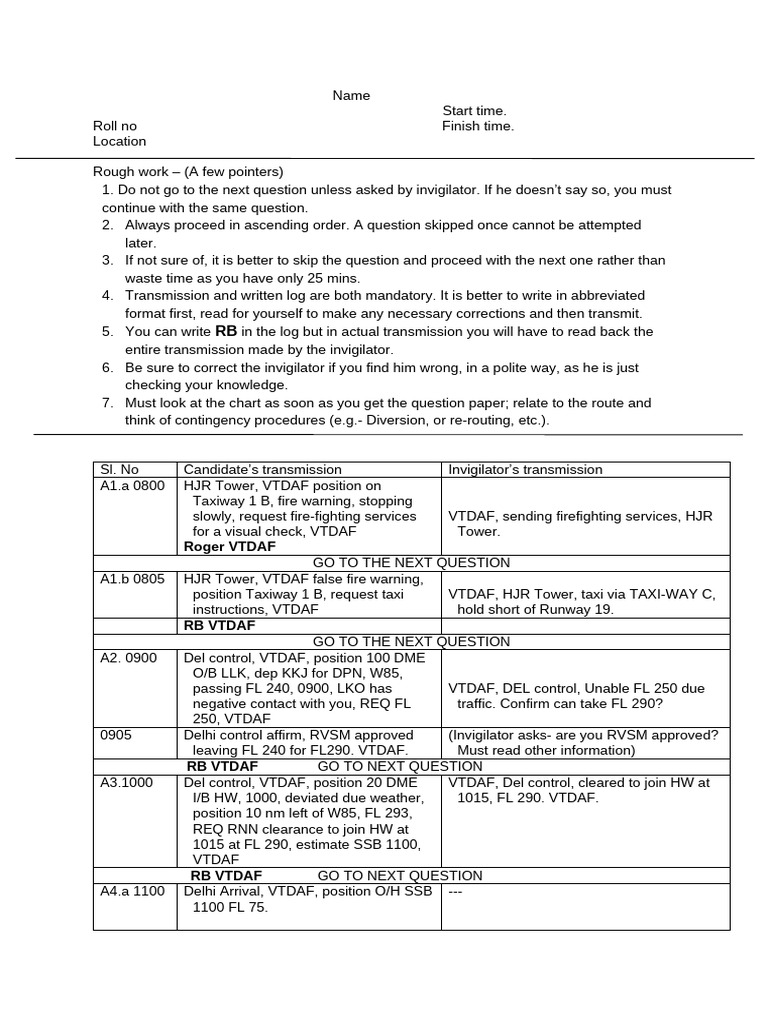 RTR 40 ISSUE QUESTIONS BANK For RTRA Exams | PDF | Air Traffic Control ...