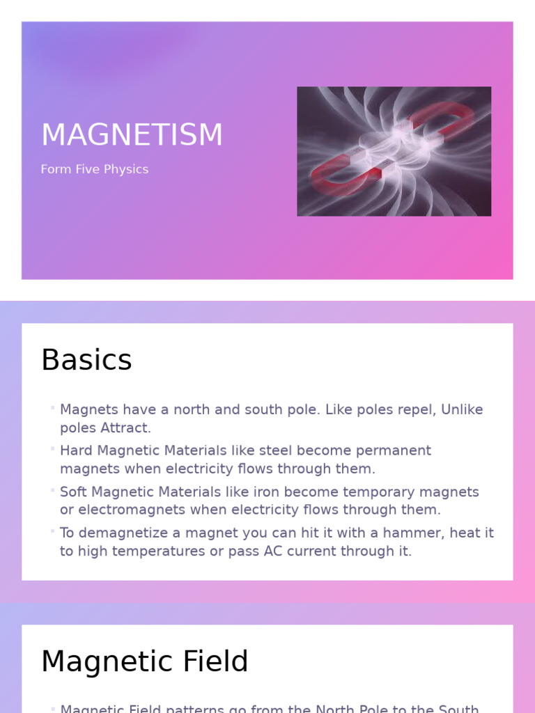 Understanding Magnetism in Physics | PDF | Electromagnetic Induction ...