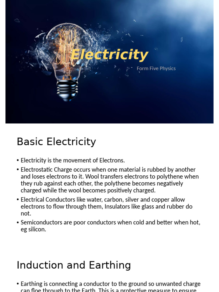 Electricity_Form_Five_Physics (1) | PDF | Voltage | Electric Current