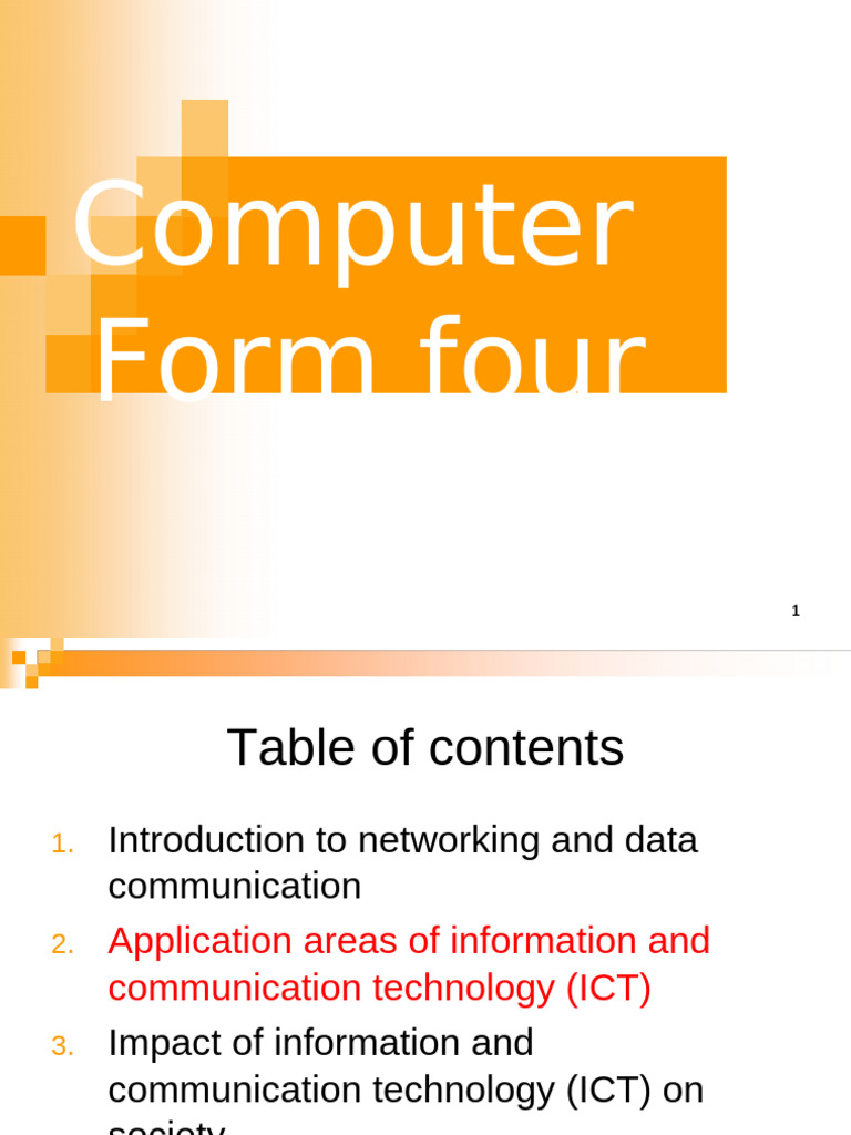Form-4 COMPUTER - All-Chapters | PDF | Network Topology | Computer Network