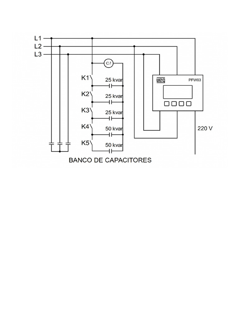 Diagrama Banco de Capacitores | PDF