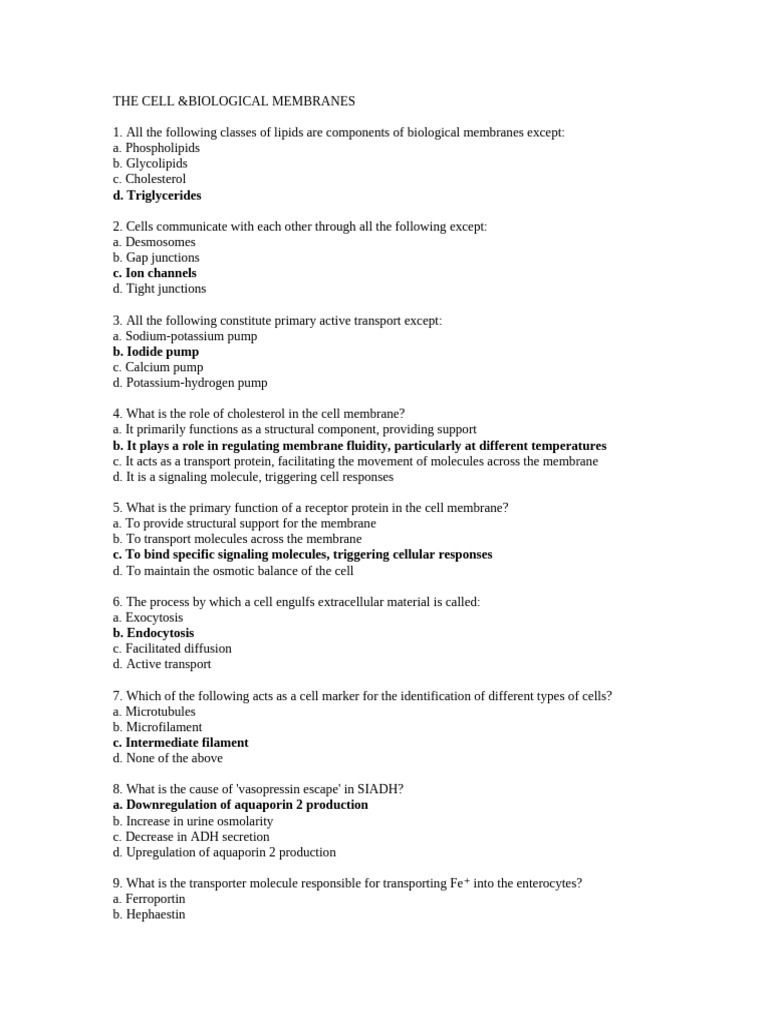 Cell Structure and Transport | PDF