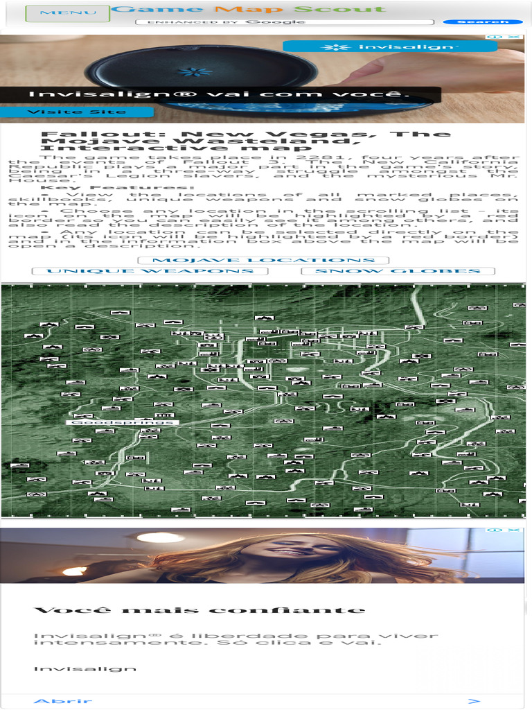 Fallout New Vegas, The Mojave Wasteland, Interactive Map | PDF