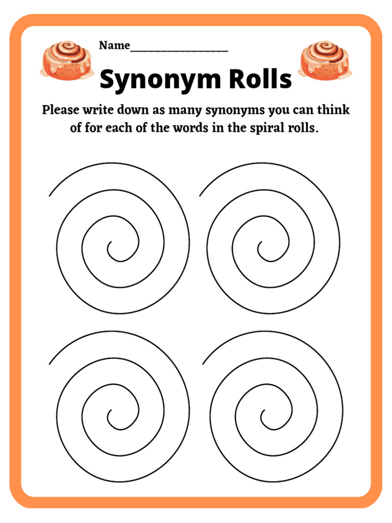 Synonym Words Worksheet English Grammar Words | PDF
