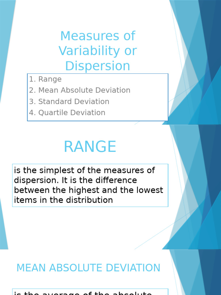 Lecture 4 Measures of Variability | PDF | Standard Deviation | Variance
