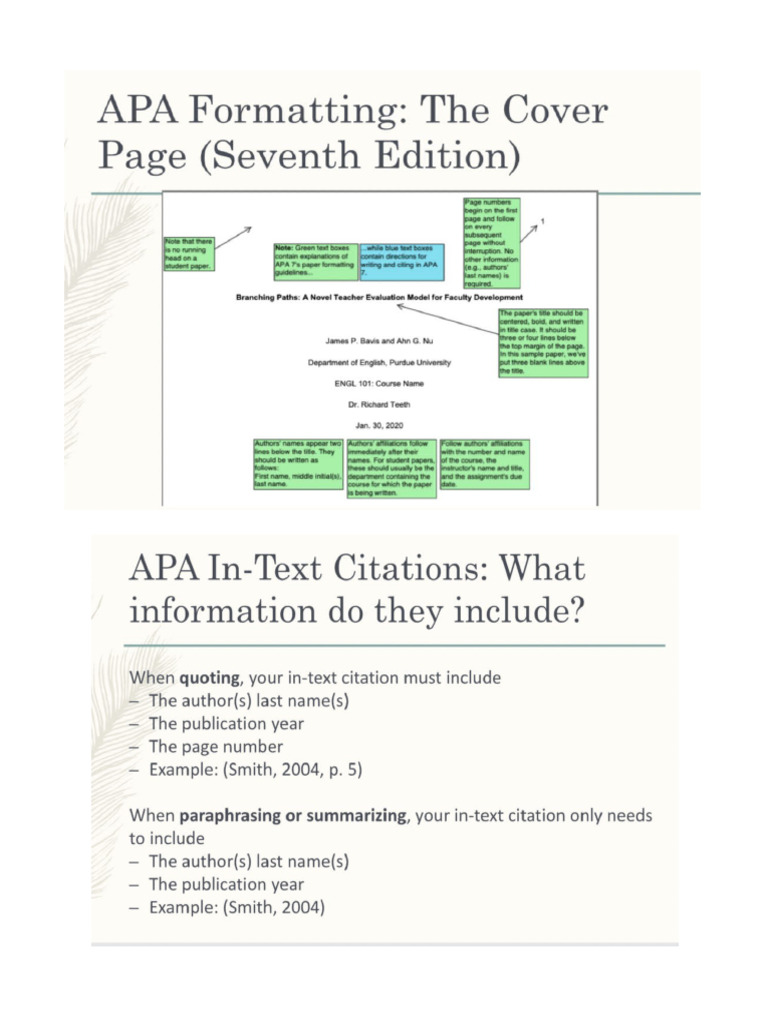 APA General Guidelines | PDF