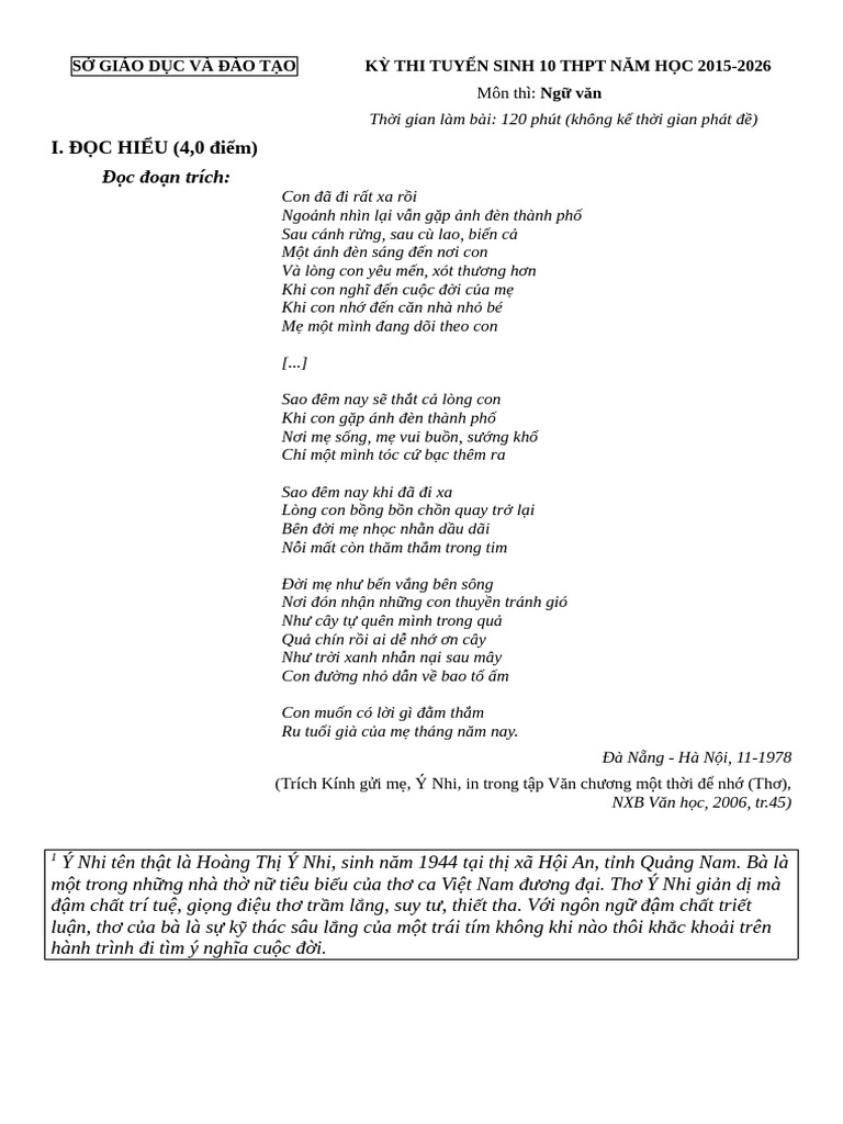 Văn ts10 2526 | PDF