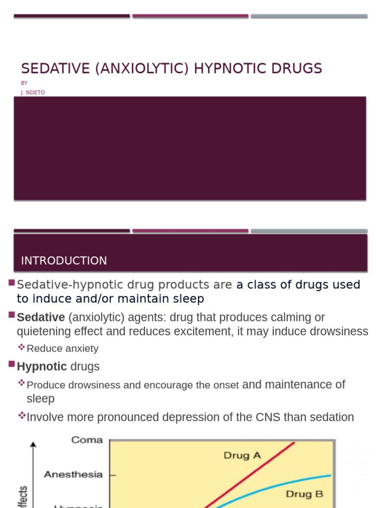 Sedative (ANXIOLYTIC) Hypnotic DRUGS Ls 7 | PDF | Benzodiazepine ...