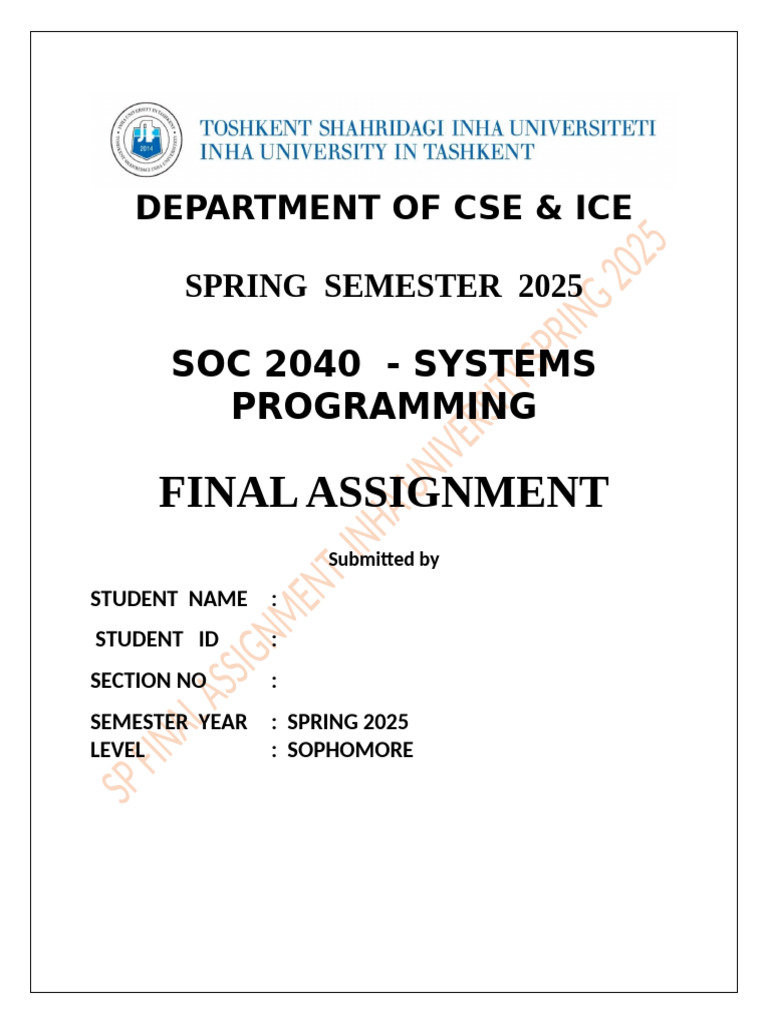 Your Id Soc2040 Sp Final Assignment Spring 2025 | PDF | Integer (Computer Science) | Random ...