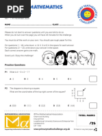 Mathsaurus 2025 Challenge Questions | PDF | Mathematics
