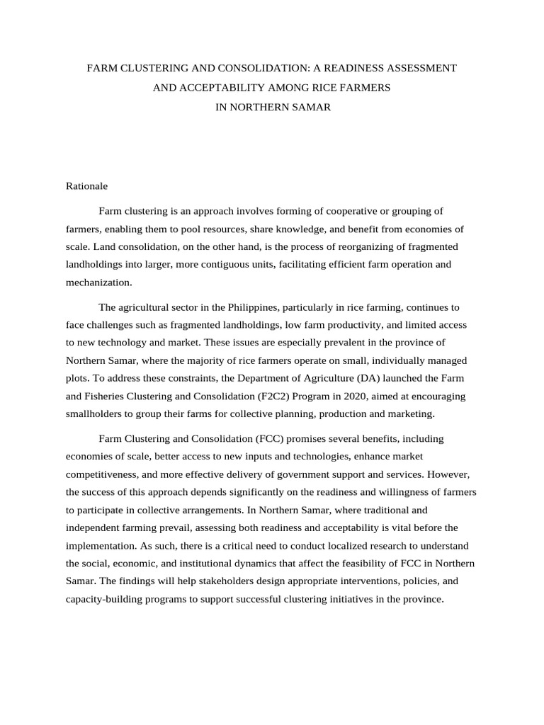 Farm Clustering and Consolidation | PDF | Farms | Agriculture