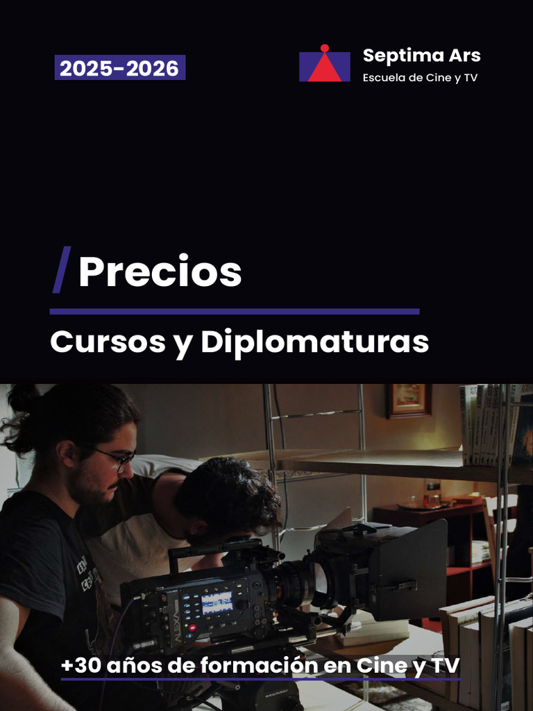 Precios Cursos y Diplomaturas Septima Ars | PDF | Industria del cine ...