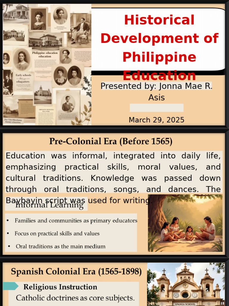 Historical Development of Philippine Education | PDF | Philippines