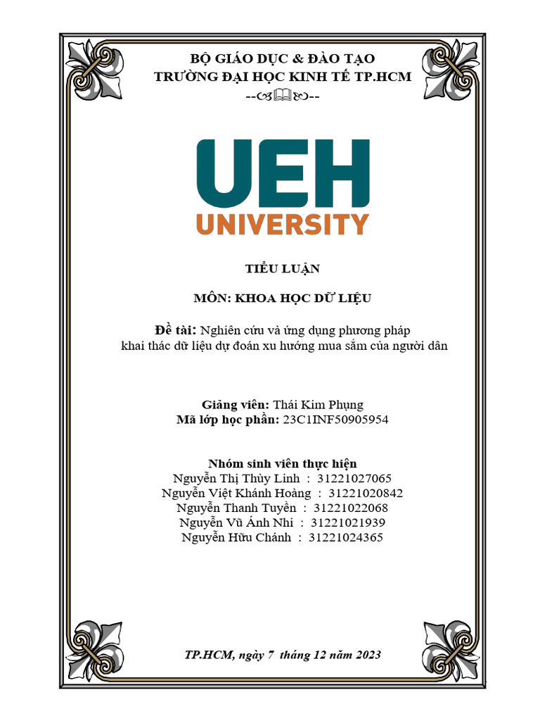 tiểu luận khdl.docx 2 | PDF