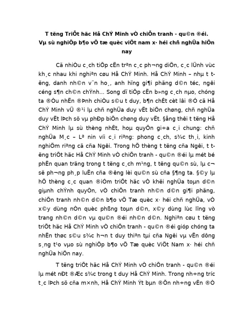 TƯ TƯỞNG TH HCM VỀ CTQĐ | PDF