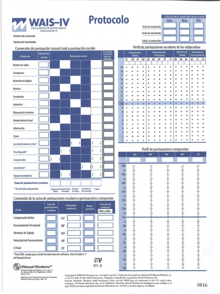 S 09 - s1 - Protocolo de Wais IV | PDF