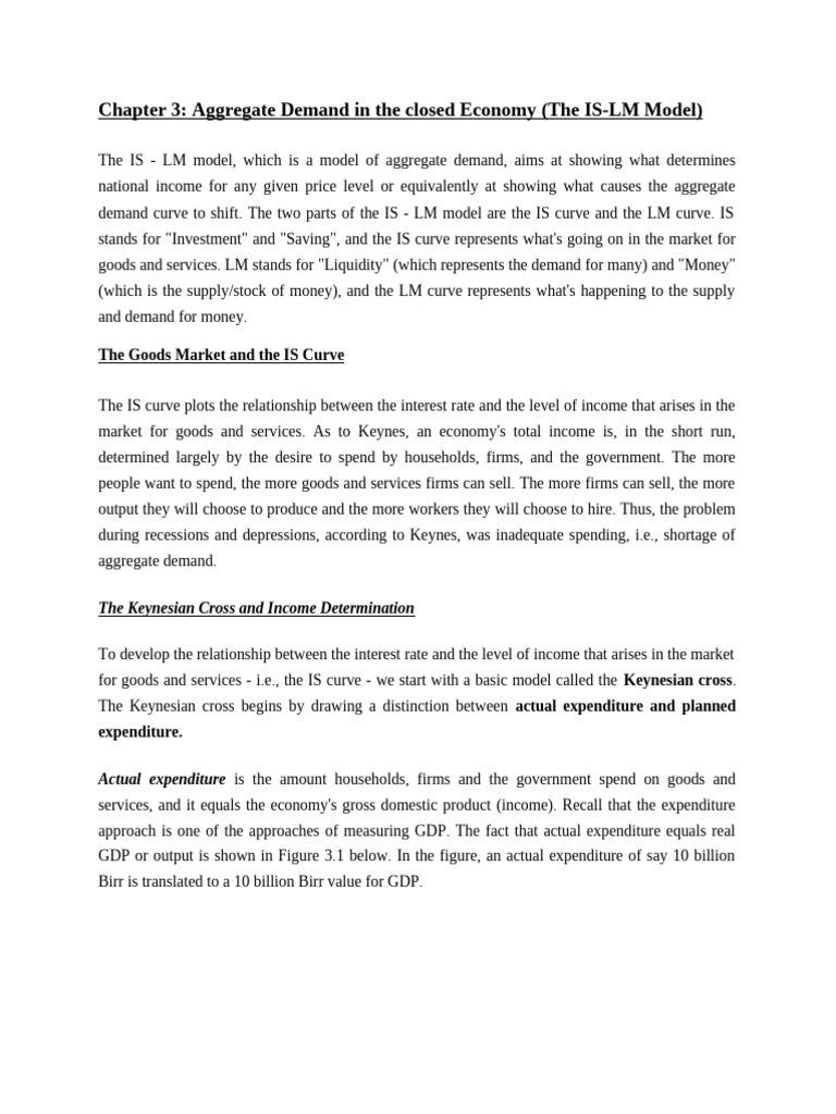 Chapter 3 Aggregate Demand | PDF | Aggregate Demand | Keynesian Economics