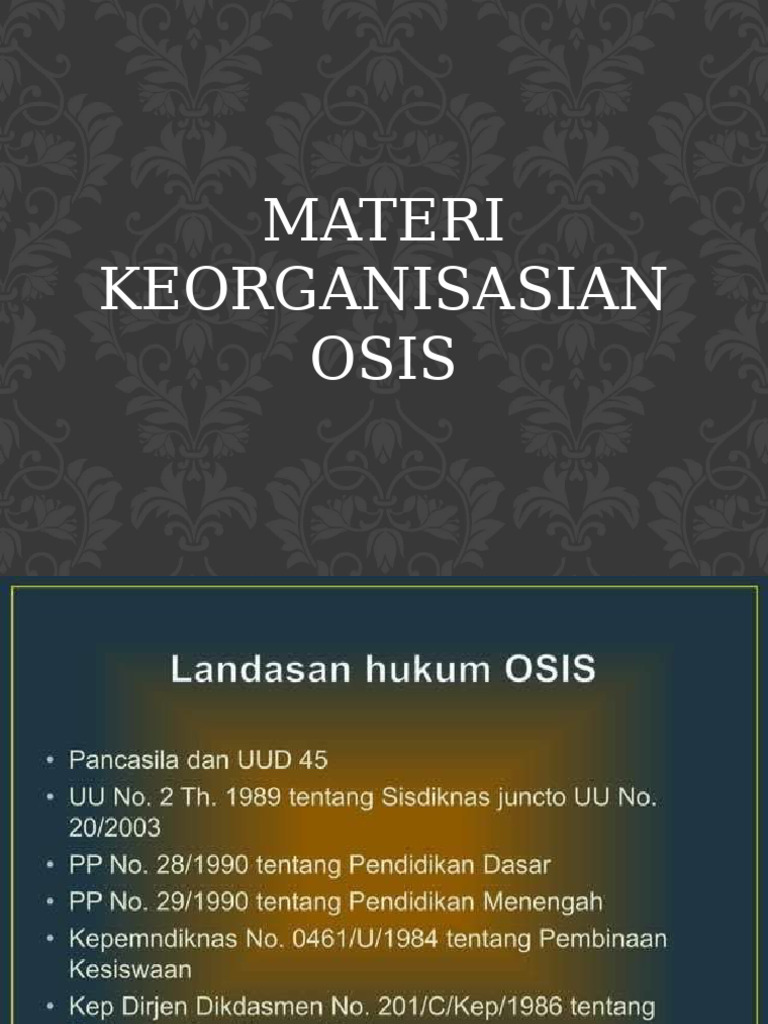 Materi Organisasi Osis | PDF
