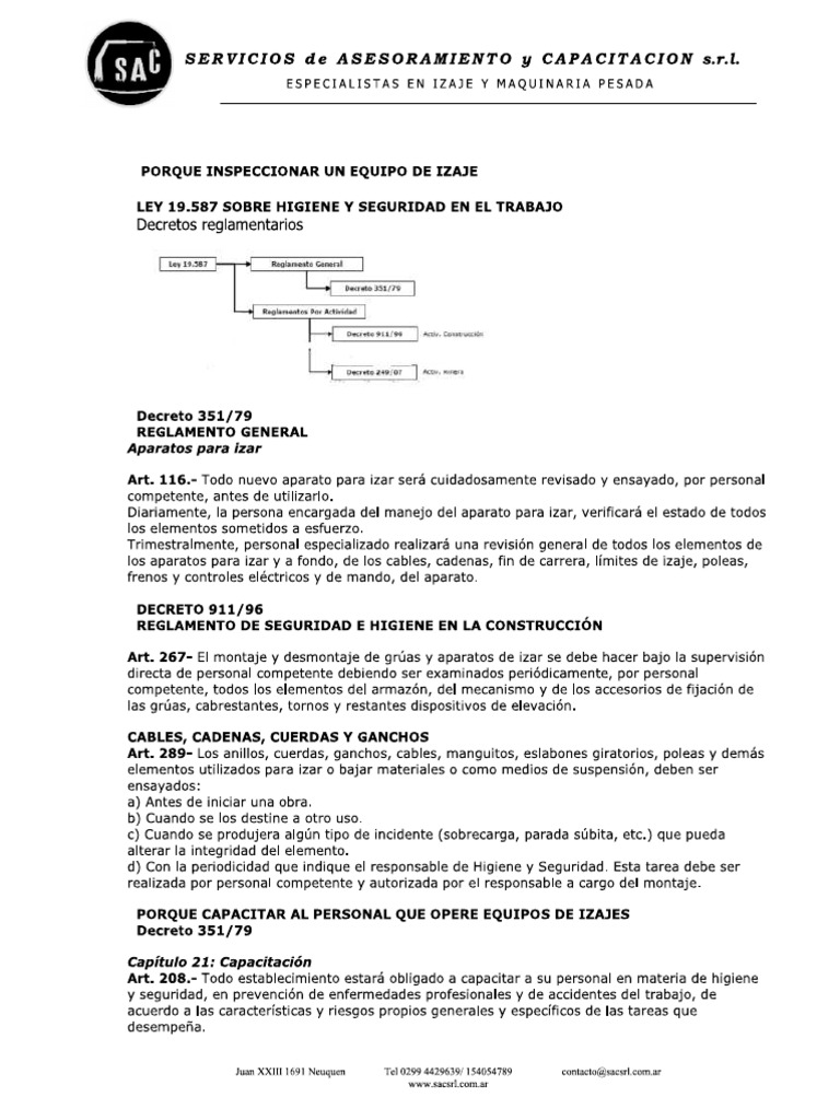 Porque Usa La Ley 19 587 | PDF