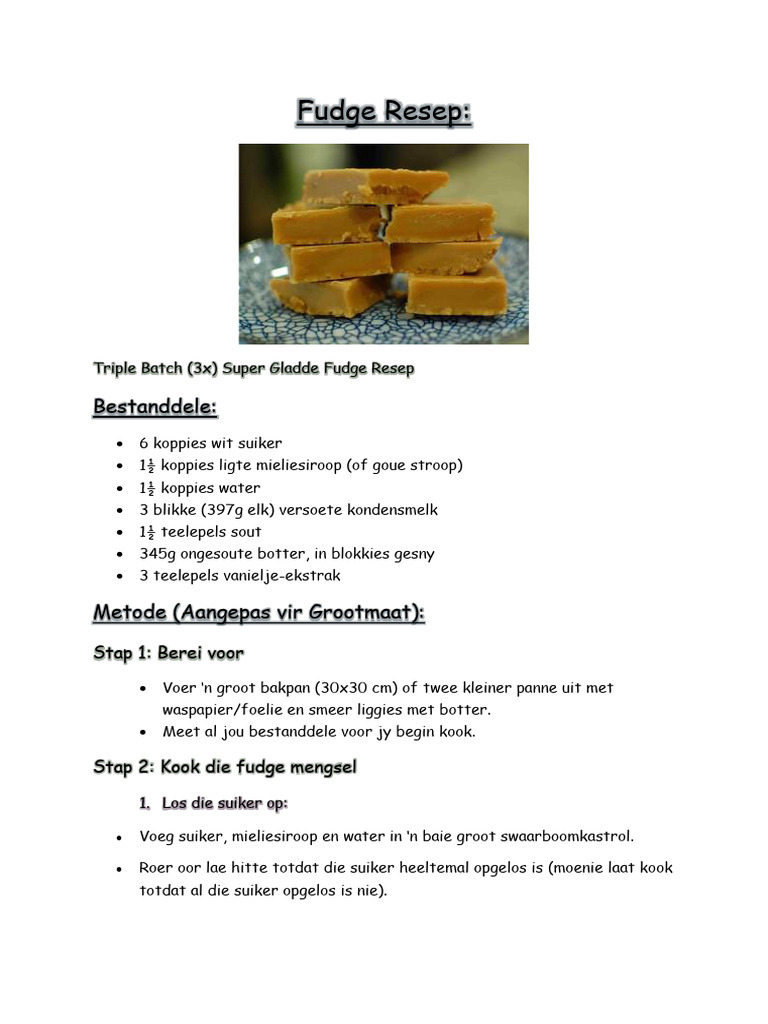 Fudge Recipe | PDF