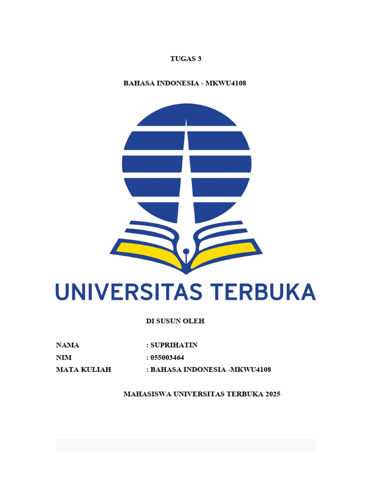 TUGAS 3 Bahasa Indonesia | PDF