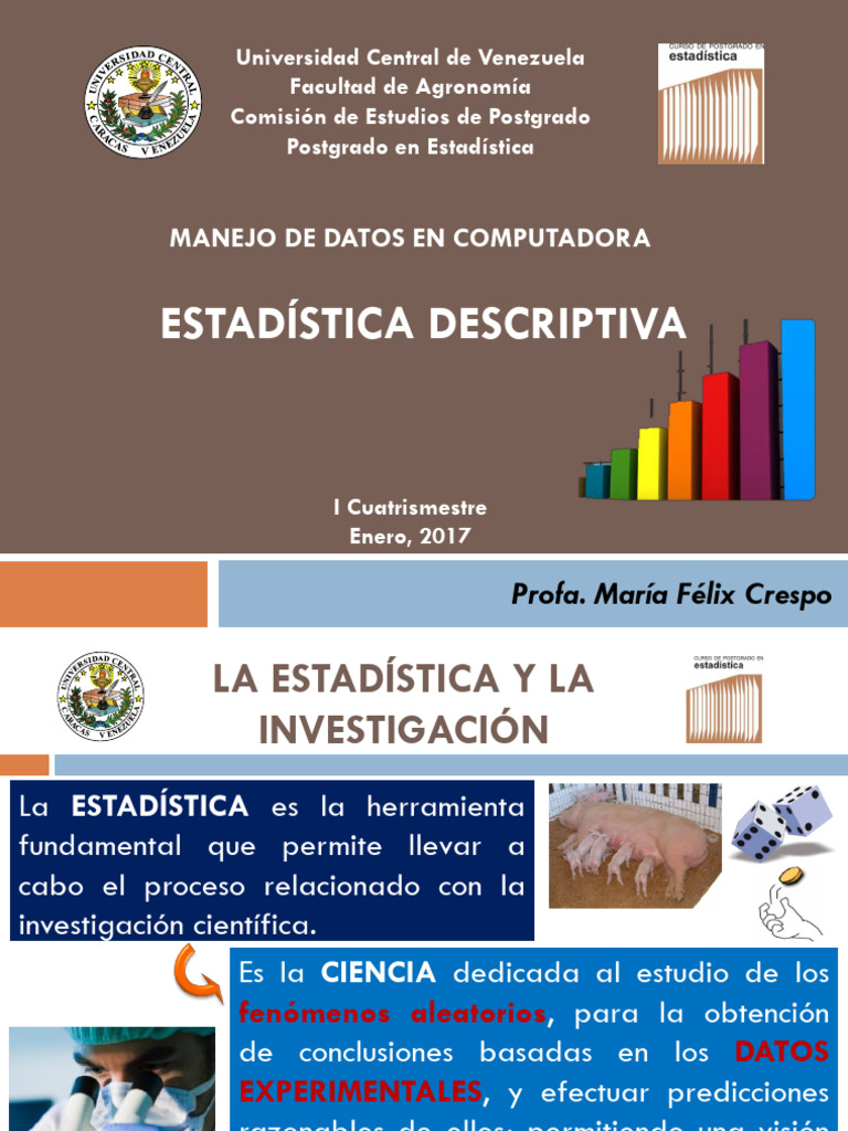 Introducción a la Estadística Descriptiva | PDF | Estadísticas | Datos