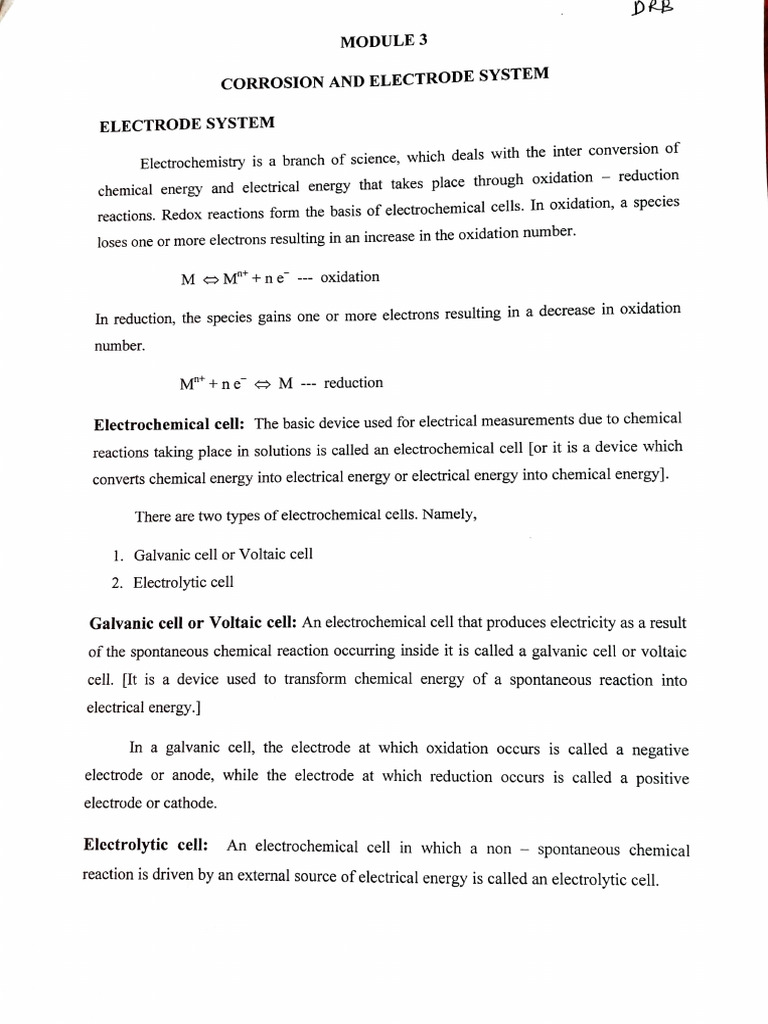 Applied Chemistry Module 3 | PDF | Electrochemistry | Corrosion
