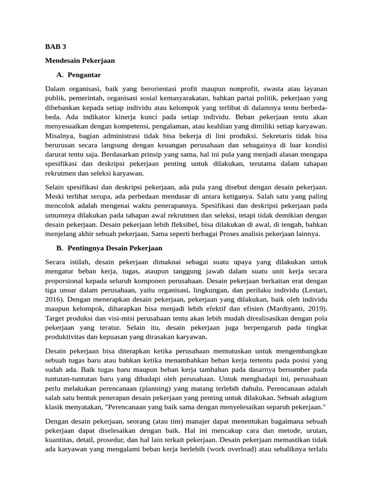 Mendesain Pekerjaan untuk Efektivitas Karyawan | PDF