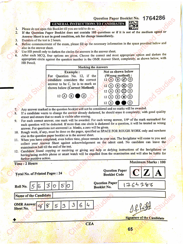 CA Foundation Economics Question Paper For May 2025 | PDF