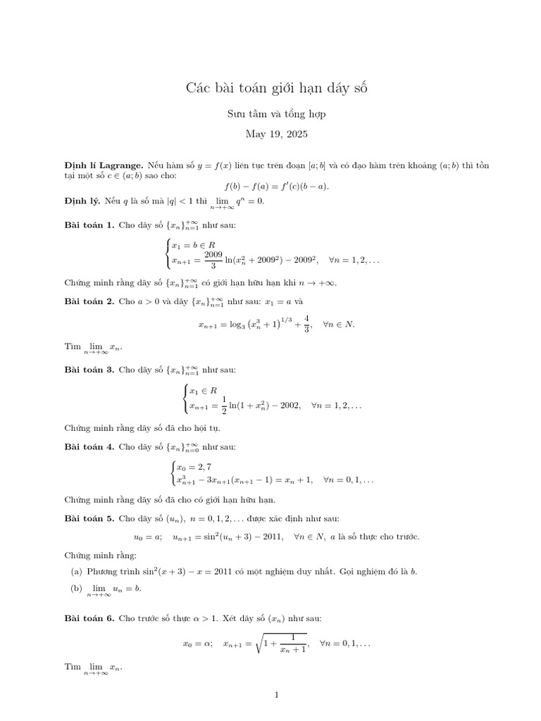 Định lý Lagrange | PDF
