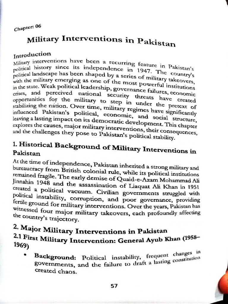 Military interventions in Pakistan | PDF