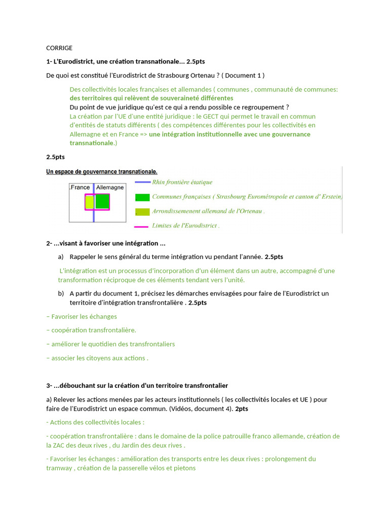 EDC 4 Strasbourg CORRIGE | PDF | Union européenne | Communes de France