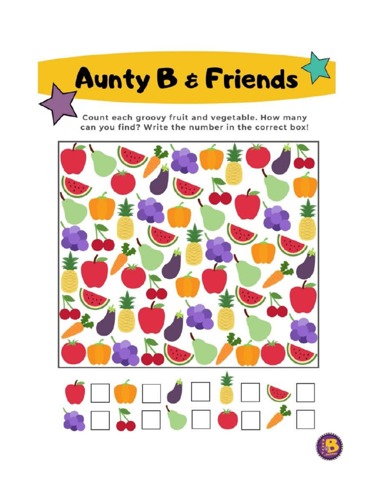 Count The Fruits Activity | PDF