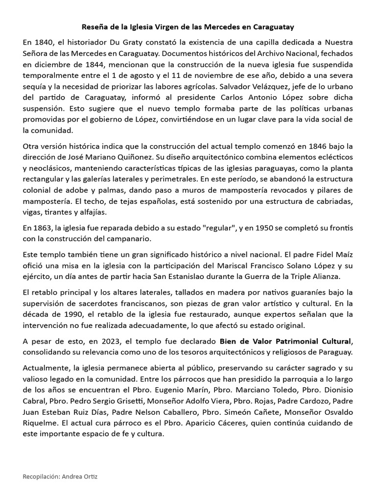 Reseña Iglesia - Borrador | PDF | Iglesia (edificio)