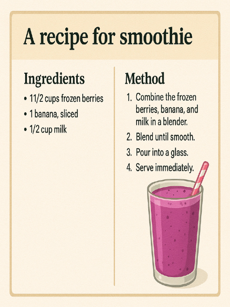 Smoothie Recipe | PDF