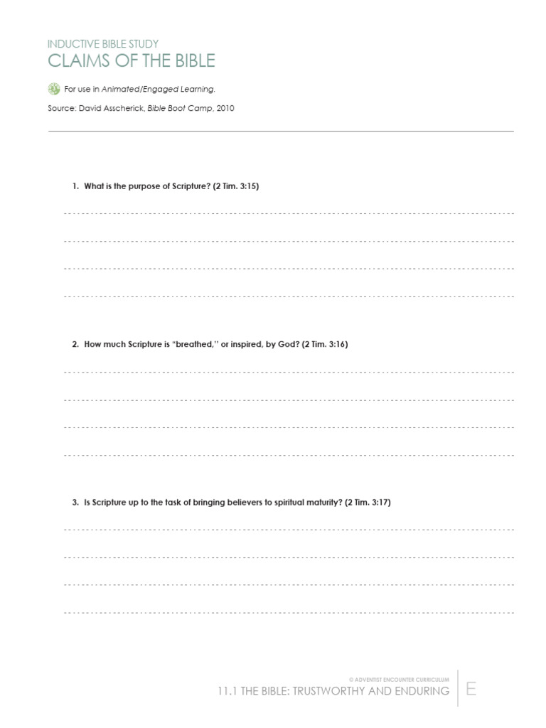 11 1 AppxE Claims of The Bible | PDF
