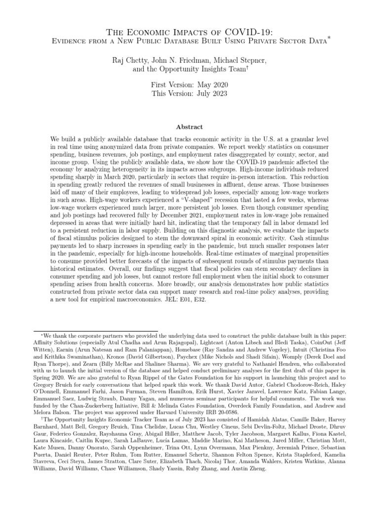 tracker_paper | PDF | Employment | Labour Economics