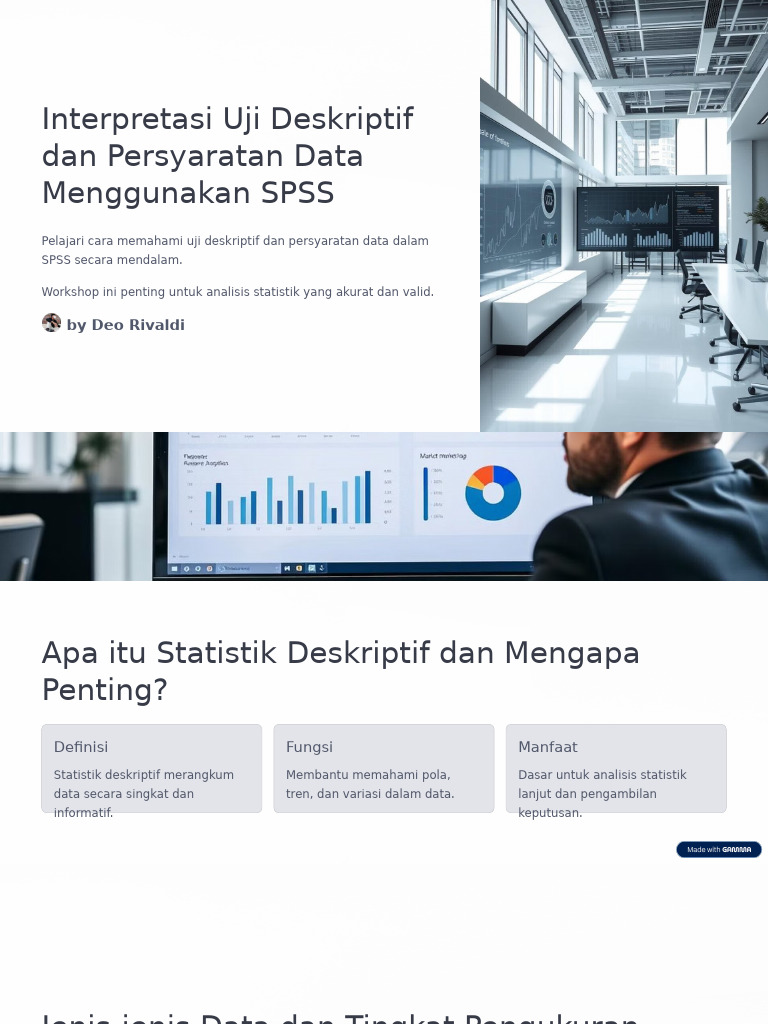 Interpretasi Uji Deskriptif Dan Persyaratan Data Menggunakan SPSS | PDF
