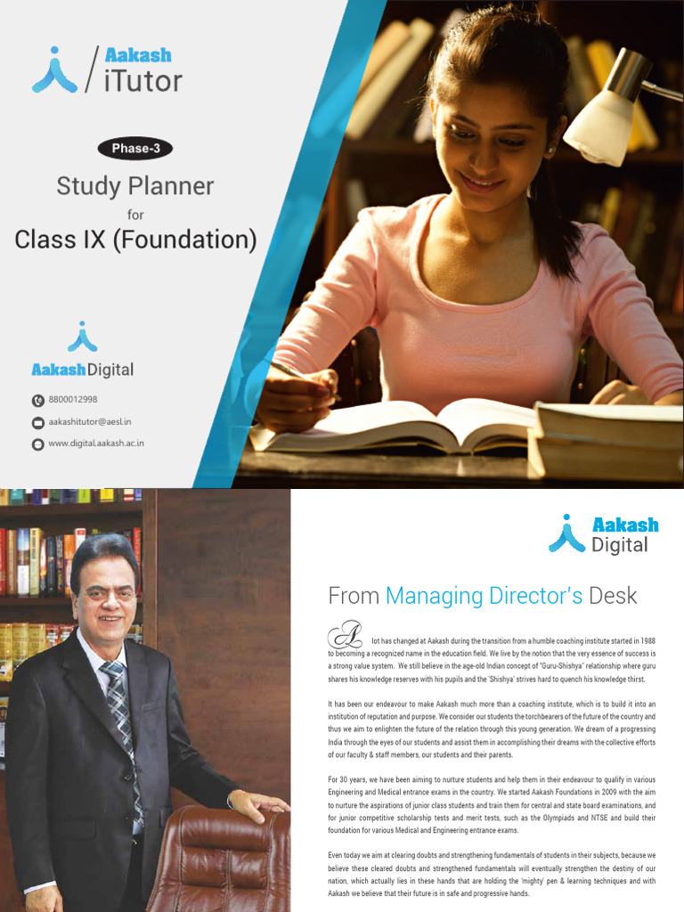 Class IX Study Planner Overview | PDF | Algebra | Area