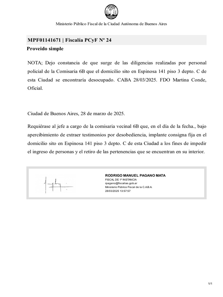 MPF01141671 Proveido Simple 1743181349 | PDF