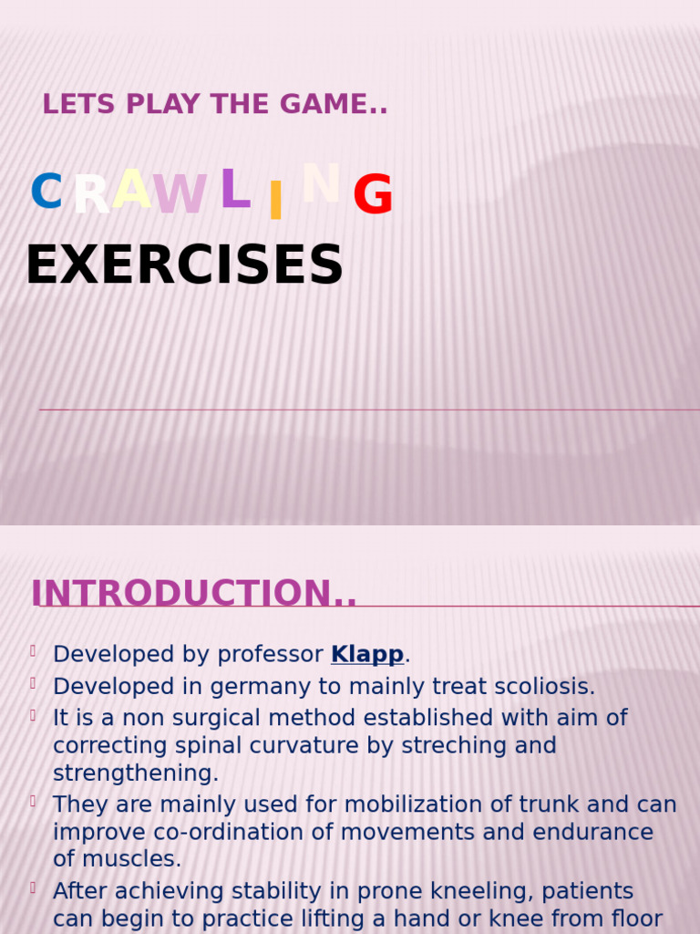 Klapp Method for Scoliosis Exercises | PDF | Scoliosis | Vertebral Column