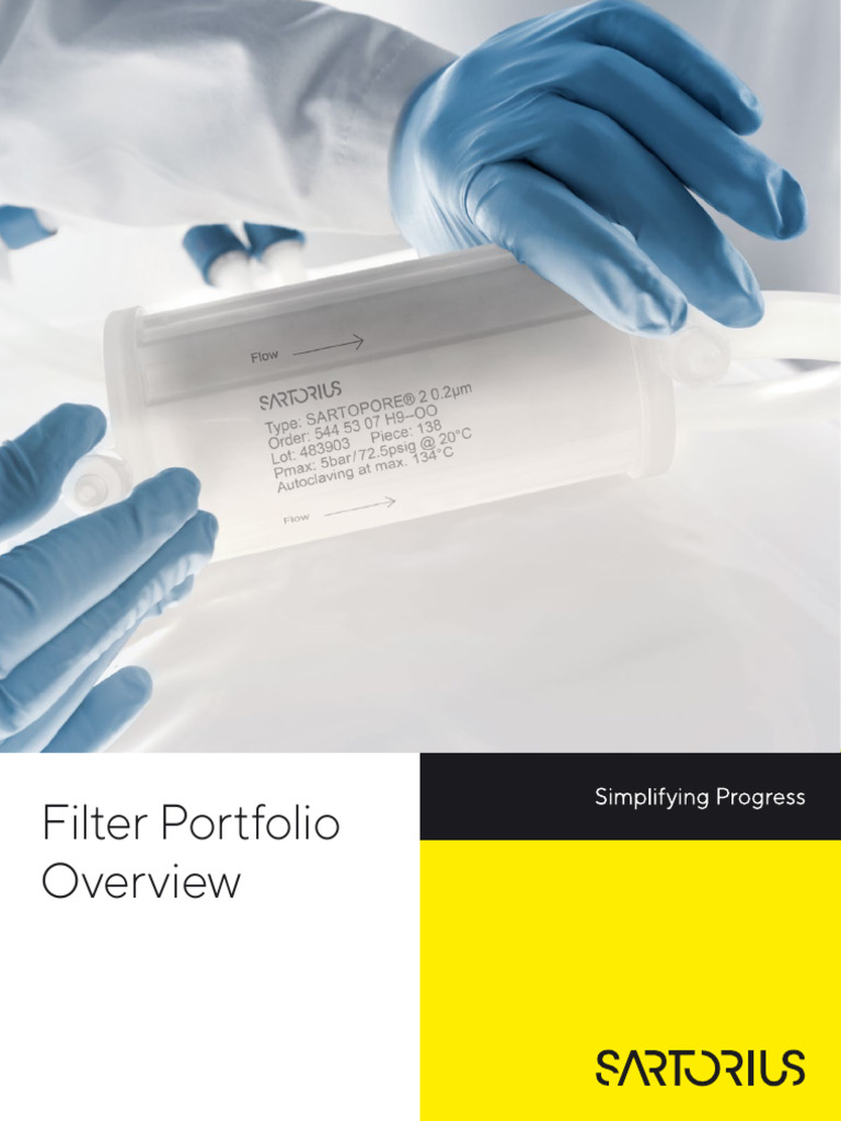 Sartorius Filter Portfolio Overview | PDF | Sterilization (Microbiology ...