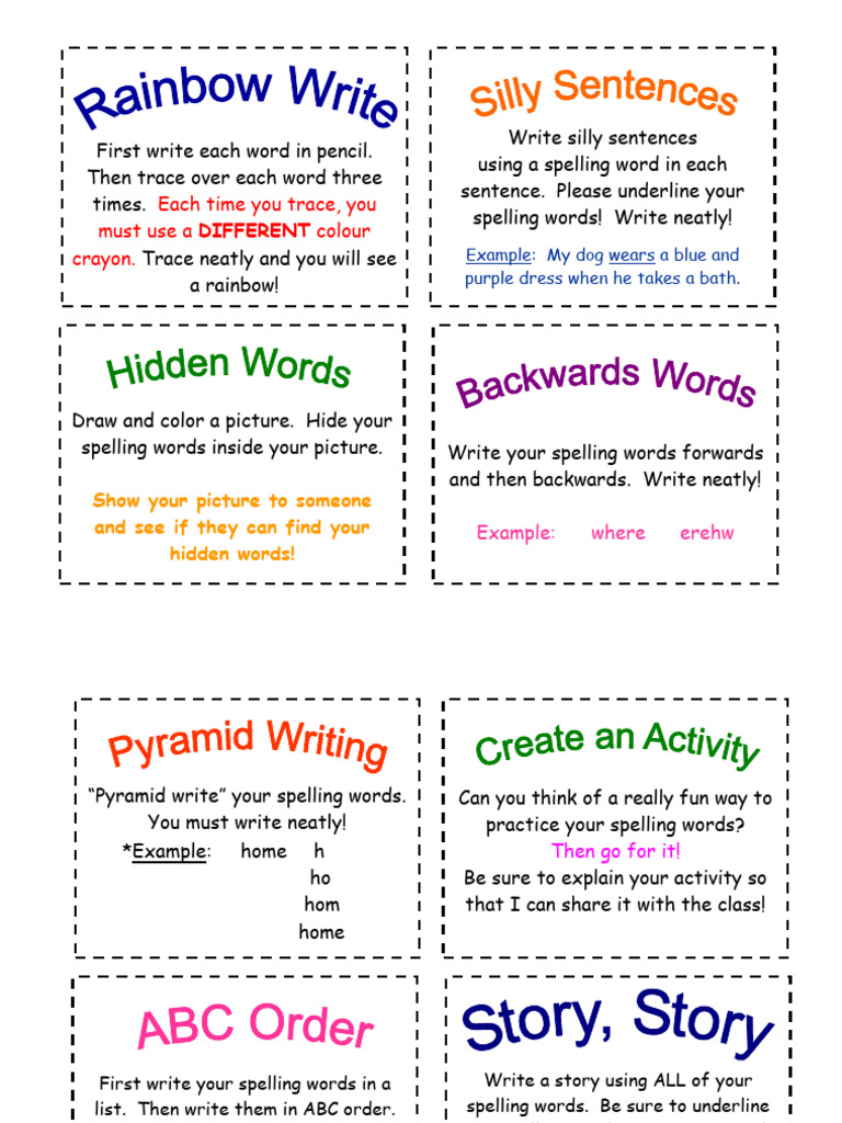 Spelling Activity Cards | PDF | Alphabet | Rhyme