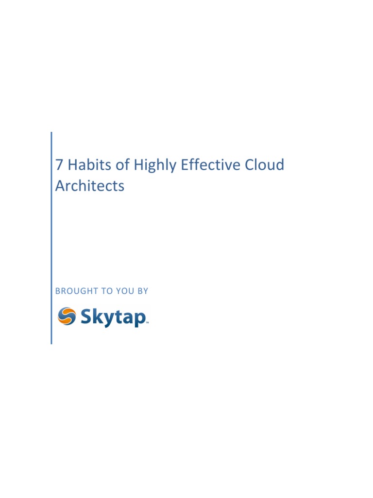 Whitepaper 7habits Cloud | PDF | Cloud Computing | Computer Networking