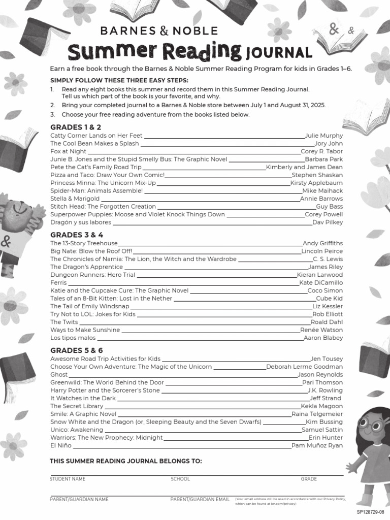 Summer Reading Journal for Kids | PDF