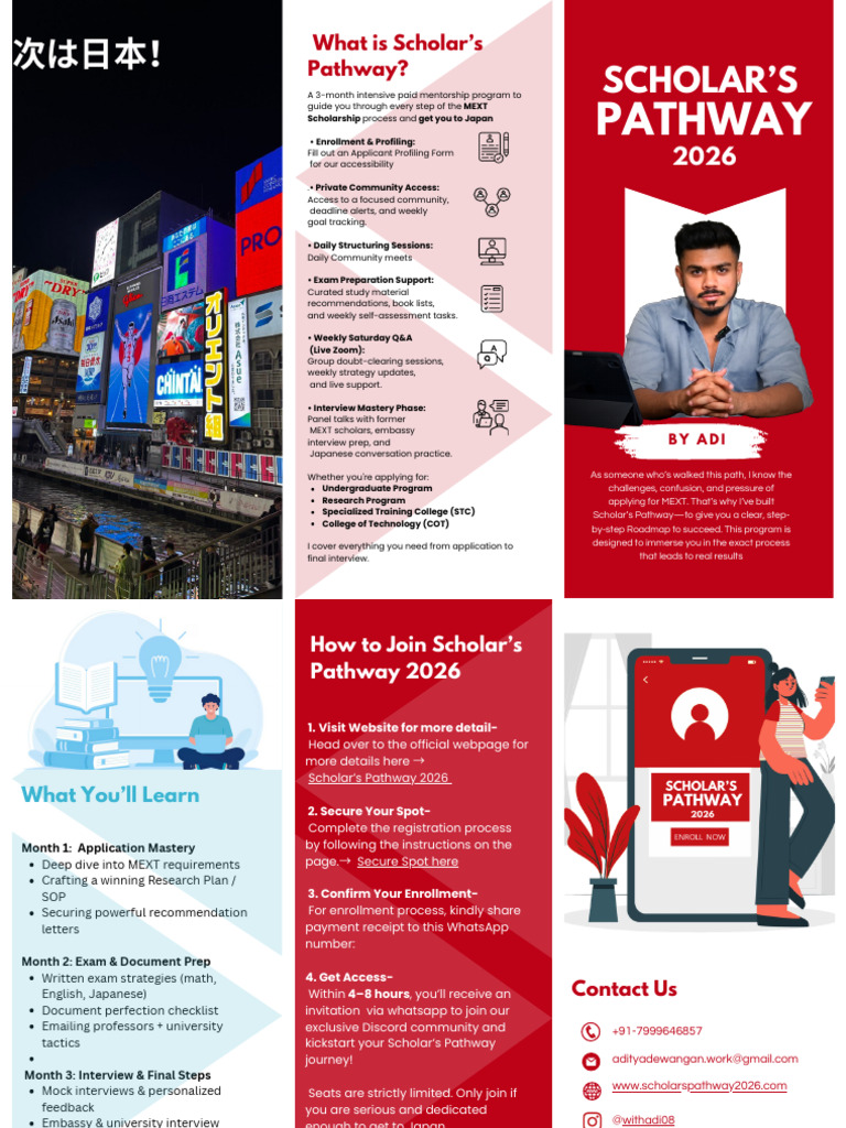 Scholar's Pathway 2026 Brochure | PDF