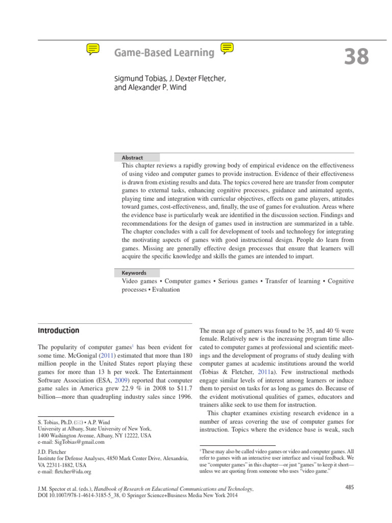 GameBasedLearning_V2_1 | PDF | Learning | Constructivism (Philosophy Of Education)